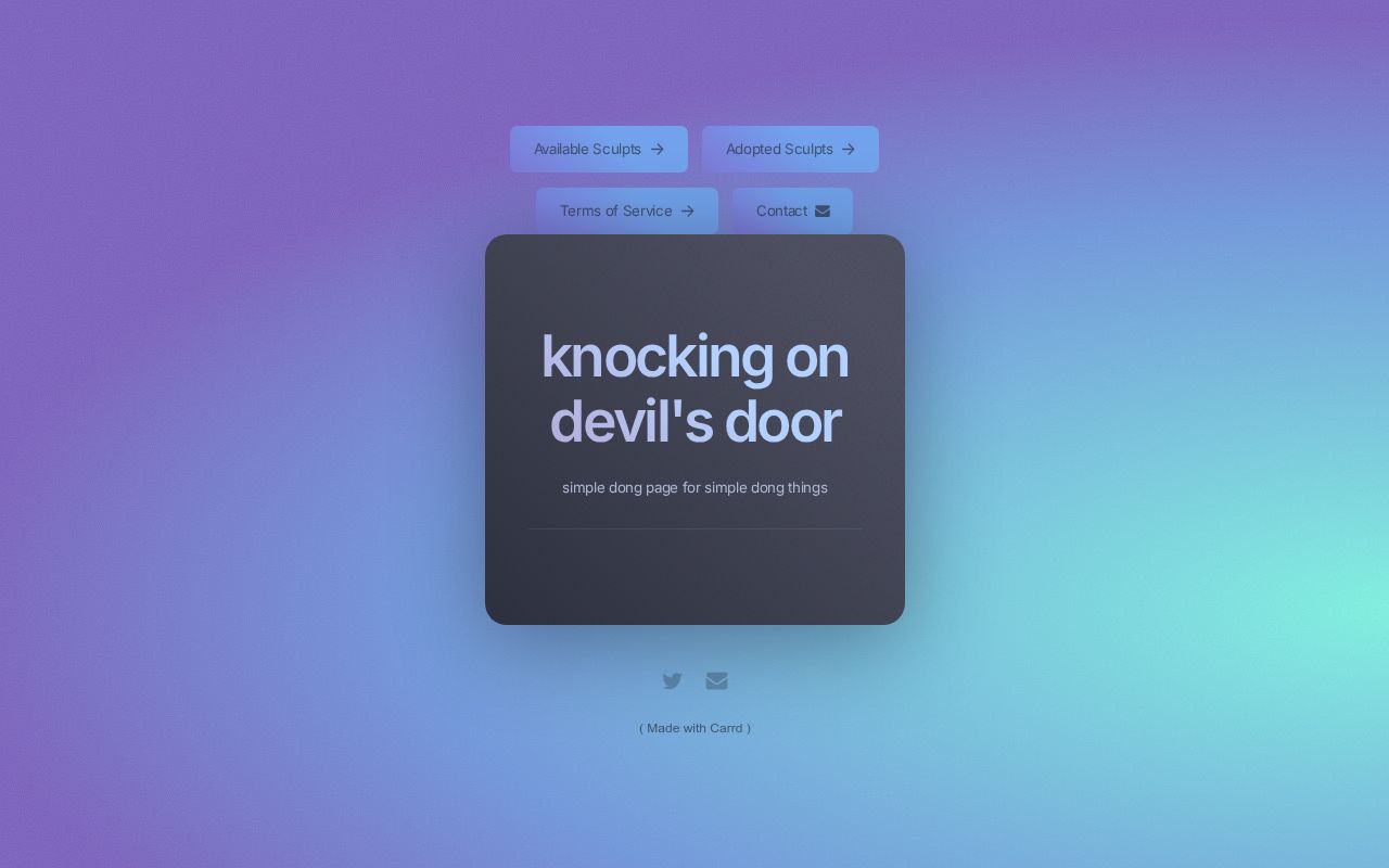 knocking on devil's door